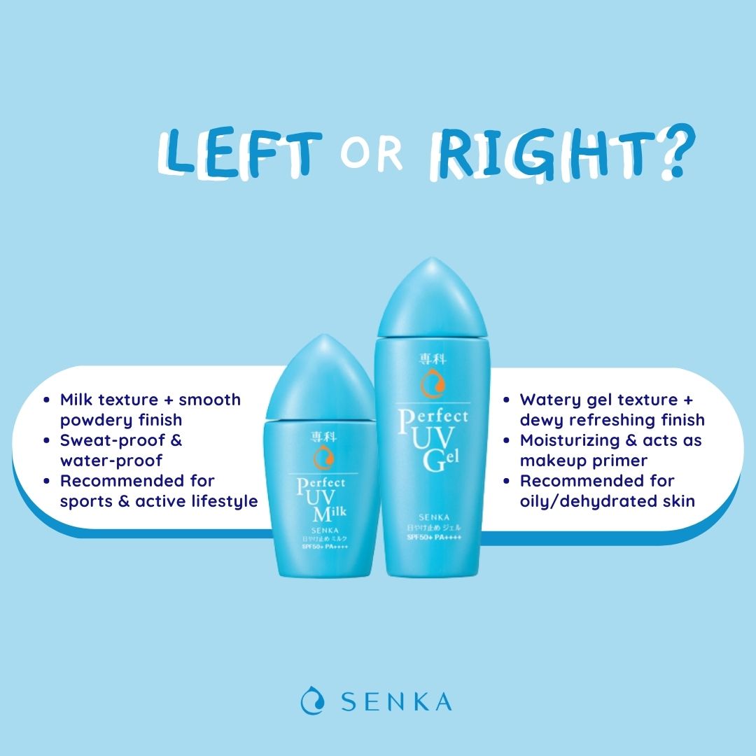 SENKA Perfect UV Gel Sunscreen SPF50 / PA++++ (80ml) – Night Market PH